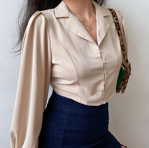 Monroe Champagne Silk Blouse – Pellucid