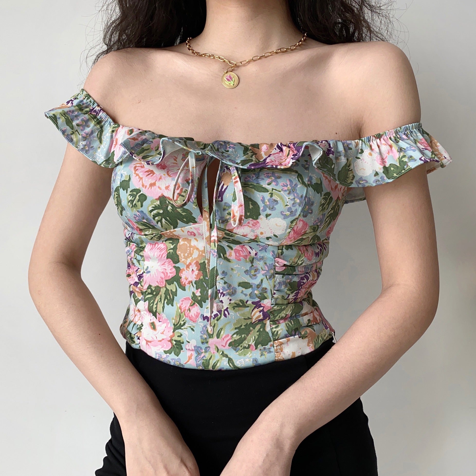 Valencia Floral Seaside Top ~ HANDMADE – Pellucid
