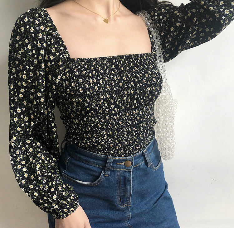 Parisian Floral Puff Top ~ HANDMADE – Pellucid