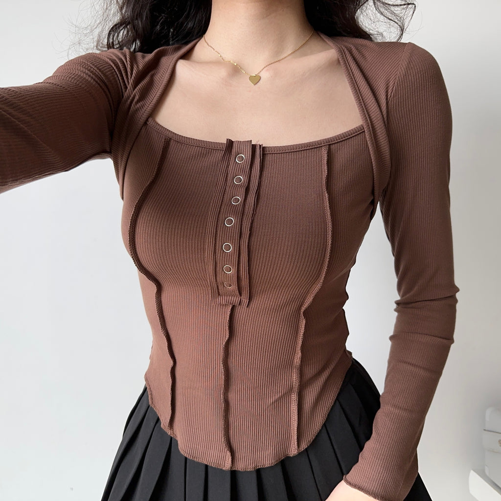 Seam Stitch Round Hem Top – Pellucid