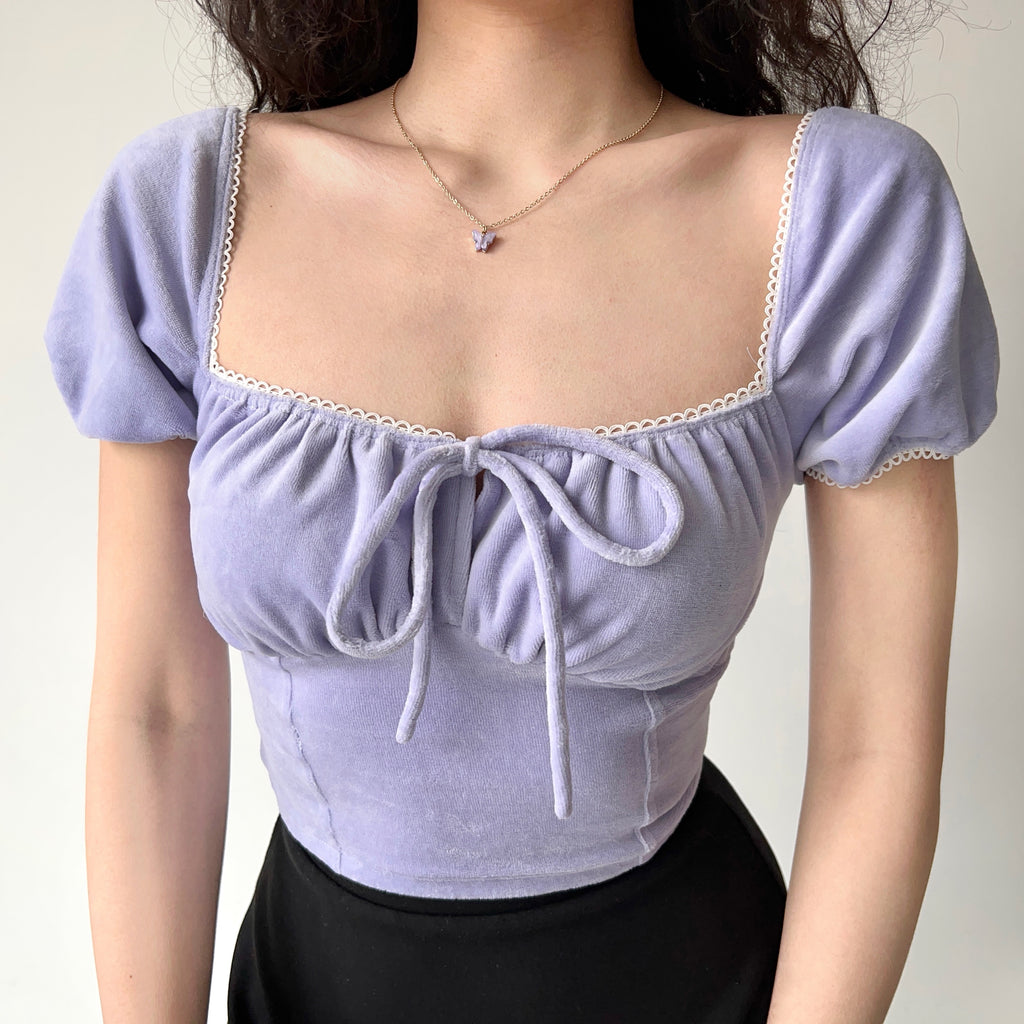 Aiko Velvet Puff Top ~ HANDMADE – Pellucid