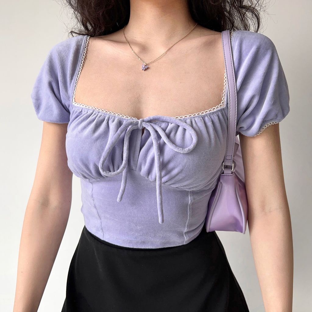 Aiko Velvet Puff Top ~ HANDMADE – Pellucid