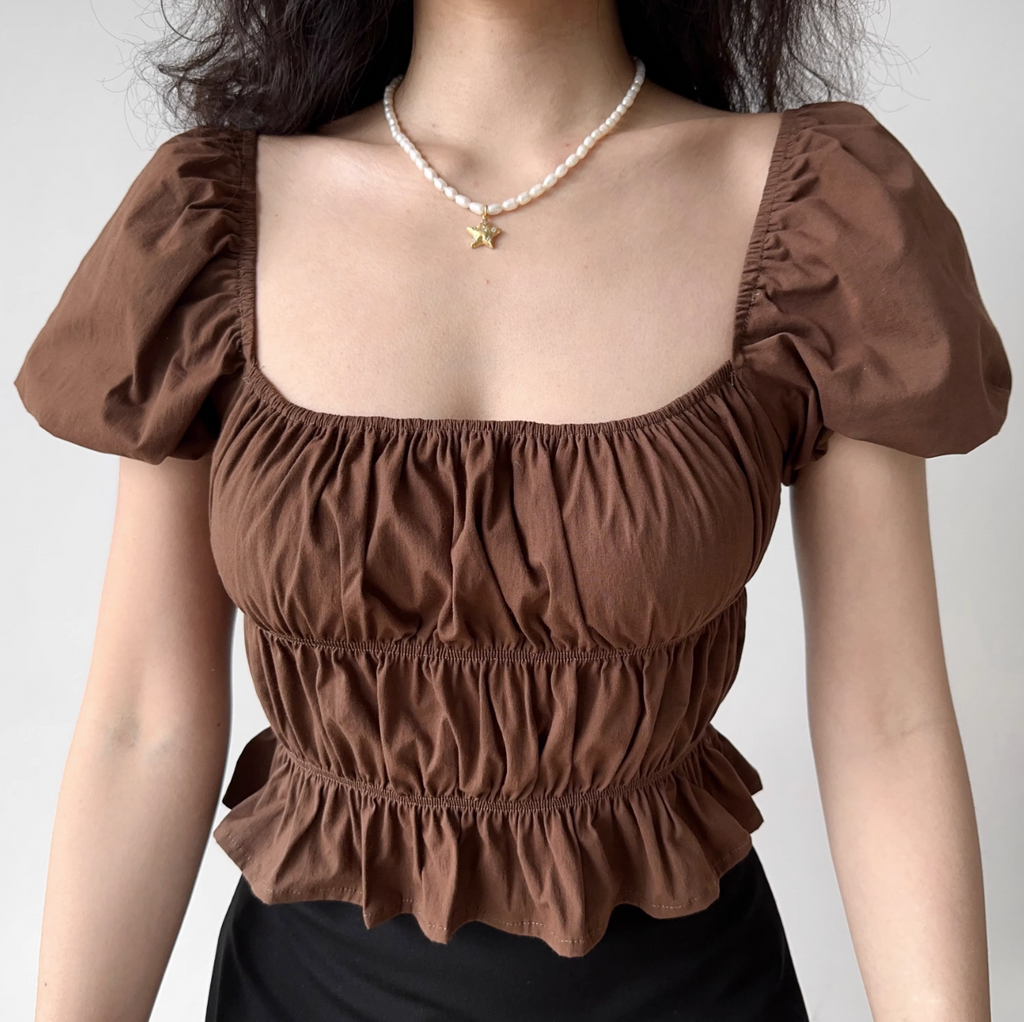 French Rustic Ruffle Top ~ HANDMADE – Pellucid